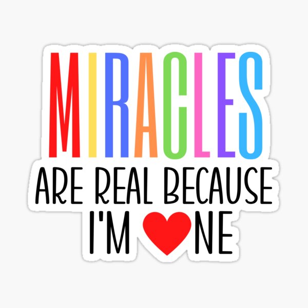 "Miracles " Sticker for Sale by MLCstudio | Redbubble