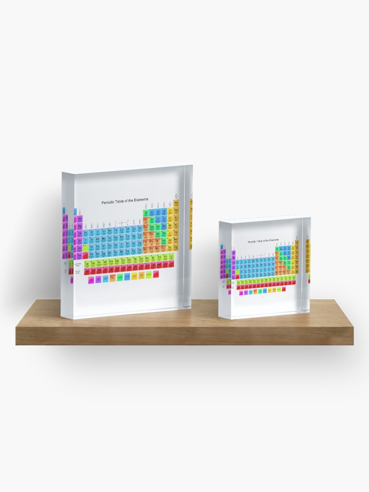 "Vibrant HD Periodic Table with 118 Elements" Acrylic Block for Sale by ...