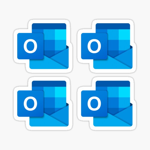 "Microsoft Outlook x4" Sticker for Sale by ArtTechTips | Redbubble
