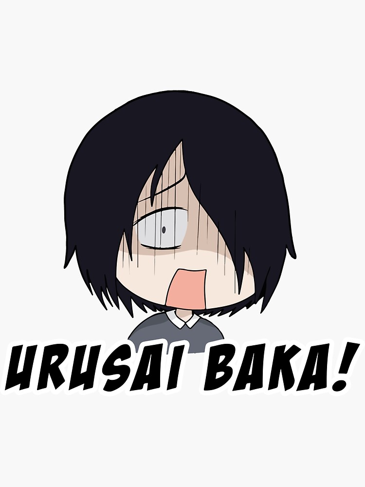 "Yu ishigami Urusai baka kaguya sama love is war" Sticker for Sale by TrashCanFanDom | Redbubble