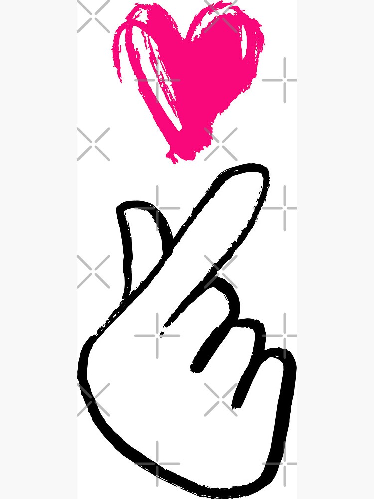 Lámina artística «Corazón de dedo coreano, signo de amor coreano ...