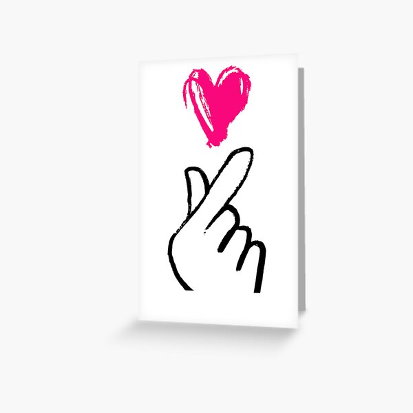 "Korean Finger Heart, Korean Love Sign, Korean Heart Hand Symbol, K-Pop ...