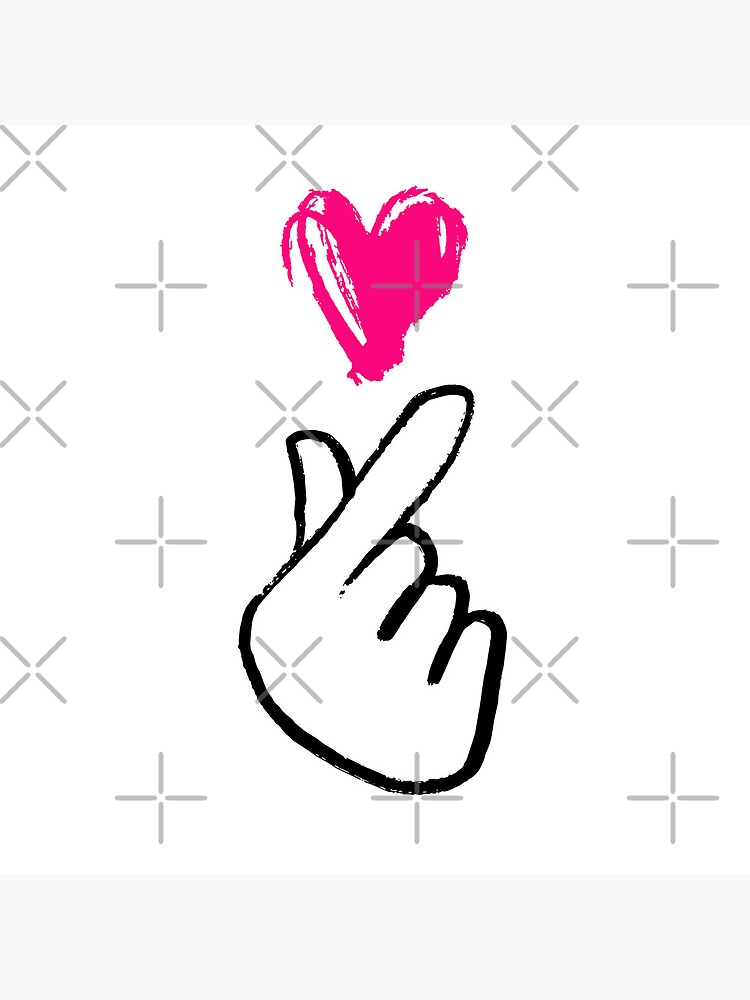 Reloj «Corazón de dedo coreano, signo de amor coreano, símbolo de mano ...