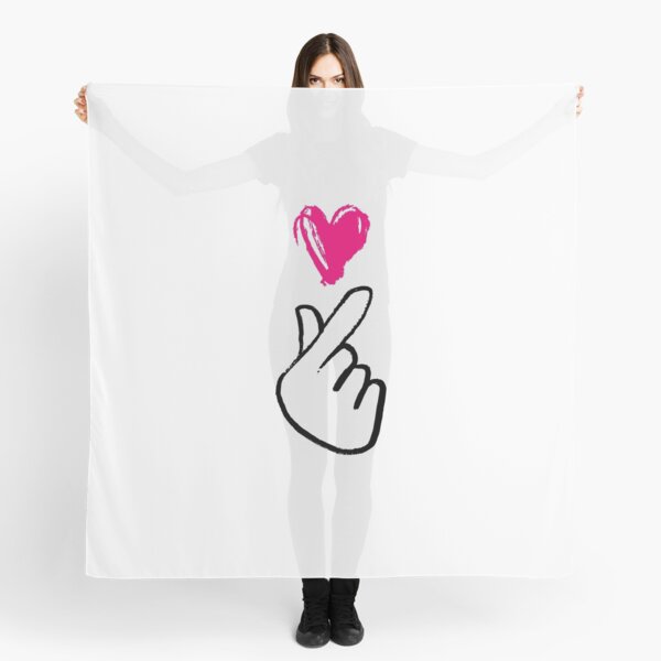 Pañuelo «Corazón de dedo coreano, signo de amor coreano, símbolo de ...