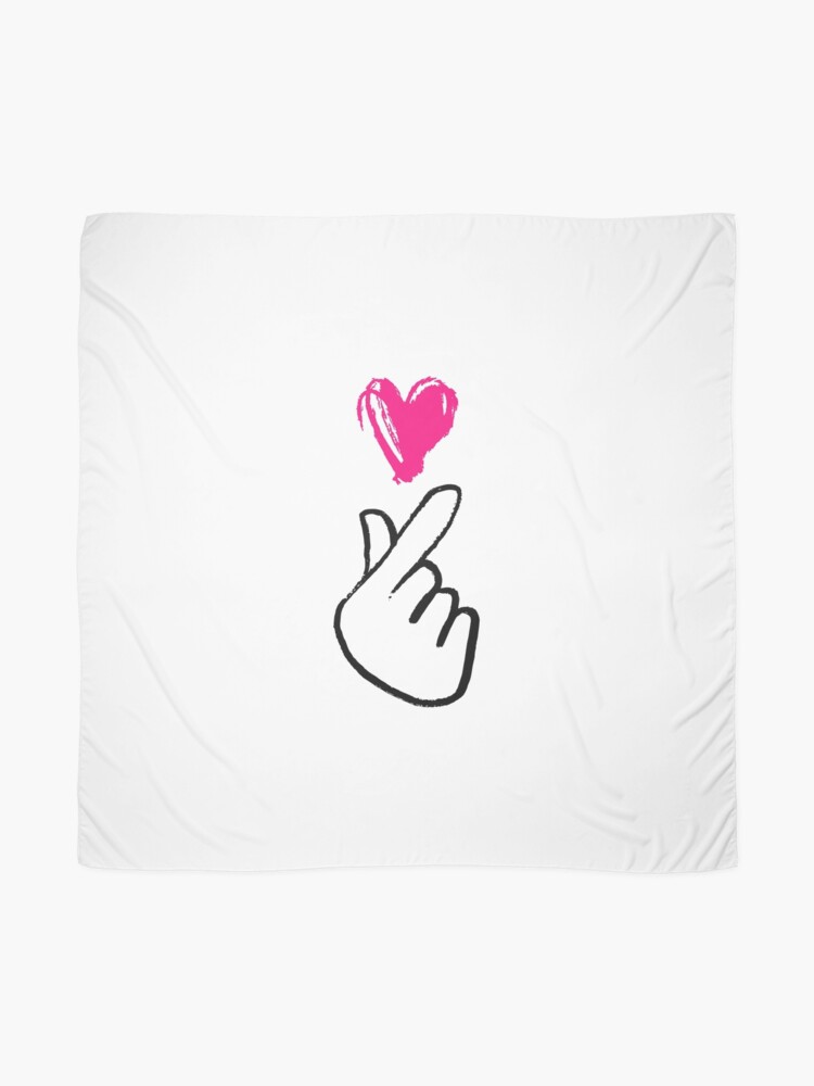 Pañuelo «Corazón de dedo coreano, signo de amor coreano, símbolo de ...