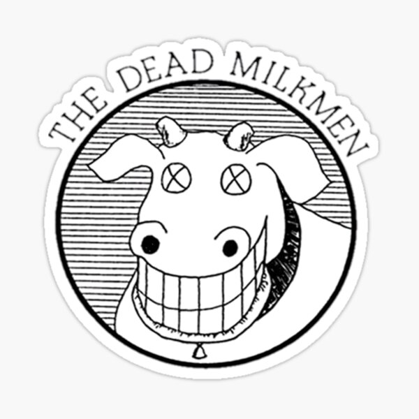 "The Dead Milkmen smiling dead cow funny" Sticker for Sale by ...