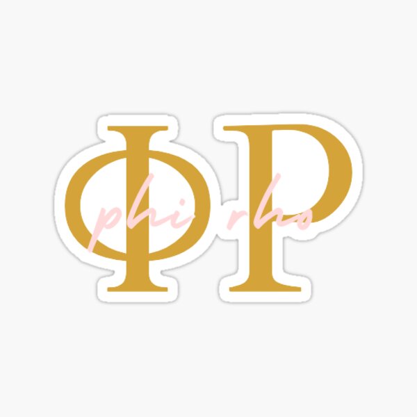 "Phi Rho Sticker " Sticker for Sale by izdezigns15 | Redbubble