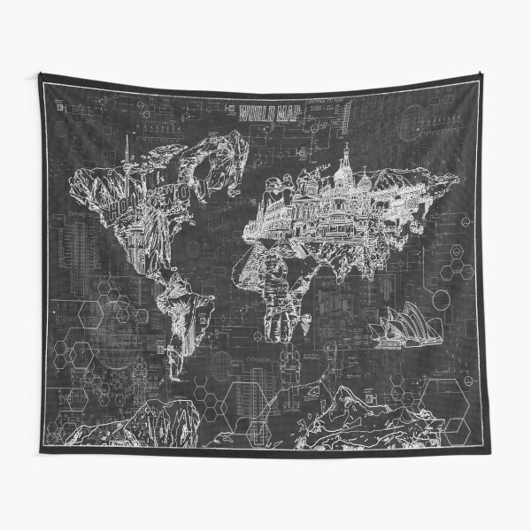 World Map Tapestry By Bekimart Redbubble