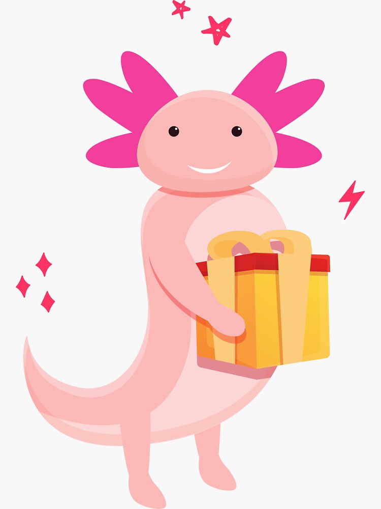 "Axolotl t-shirts" Sticker by Simtom | Redbubble