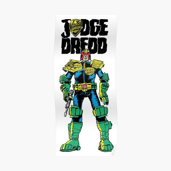 "Dredd: Judge, Jury and Executioner (black logo)" Poster for Sale by ...