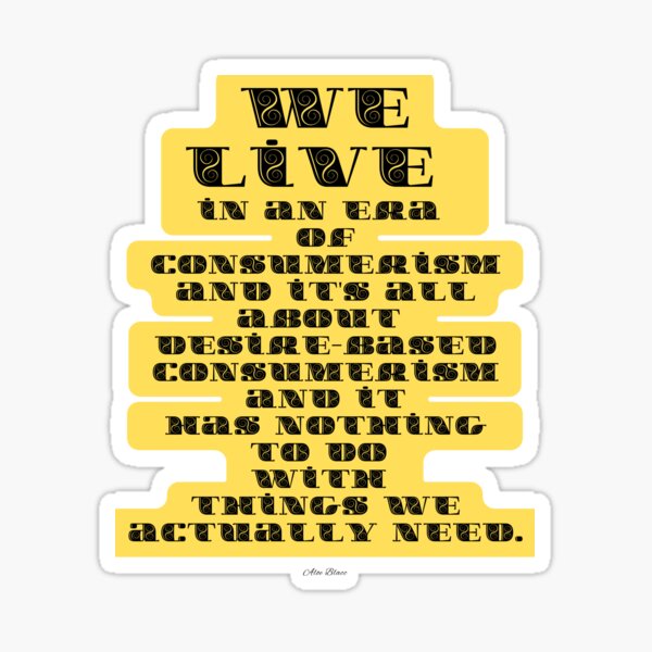 "anti consumerism 3 Art black and white unique Essential T-Shirt ...