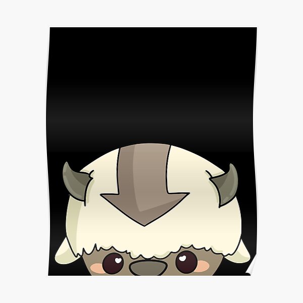 "Appa Chibi Anime Peeker Avatar" Poster for Sale by OtakuBoiz | Redbubble