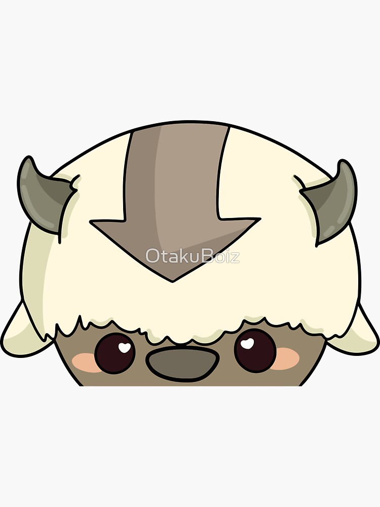 "Appa Chibi Anime Peeker Avatar" Sticker for Sale by OtakuBoiz | Redbubble