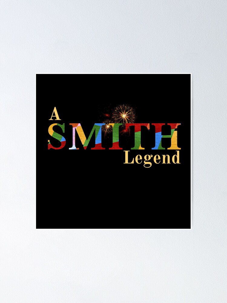 Póster «Smith Family Monogram calcomanía regalo para mamá o papá en un ...