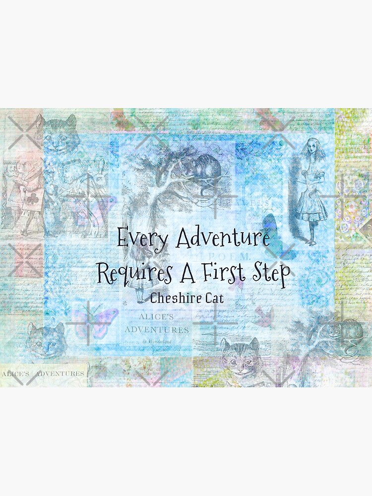 "Alice in Wonderland "Every Adventure Requires A First Step" Quote" Art ...