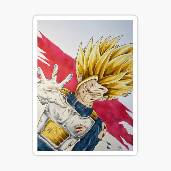 "Gohan ssj2 Saiyan Armor Damaged Scoop " Sticker for Sale by ...
