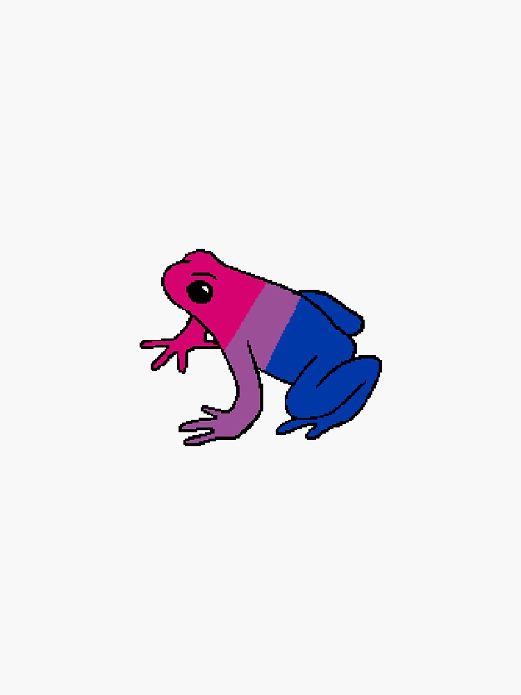 "Pixel Bisexual Frog" Sticker for Sale by whizz0 | Redbubble