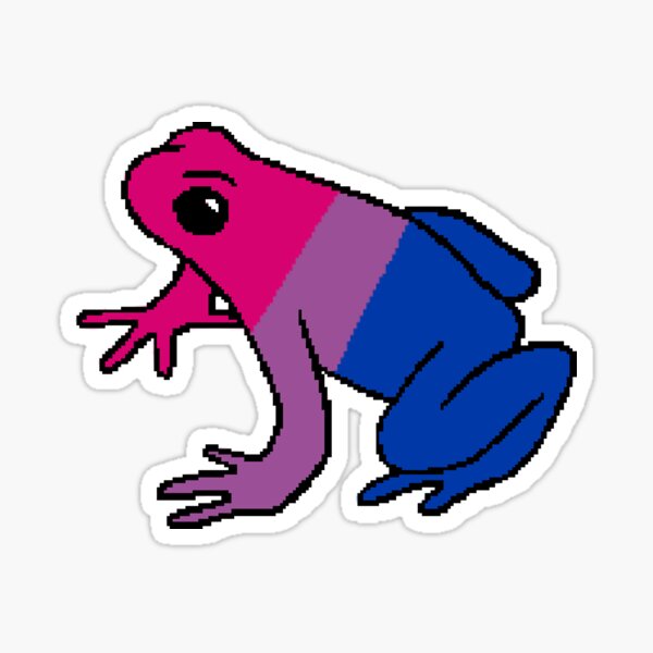 "Pixel Bisexual Frog" Sticker for Sale by whizz0 | Redbubble