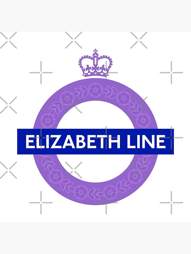 "Elizabeth Line with crown" Poster for Sale by vashchen | Redbubble
