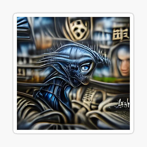 "Alien in space ship" Sticker for Sale by IssyDesigns | Redbubble
