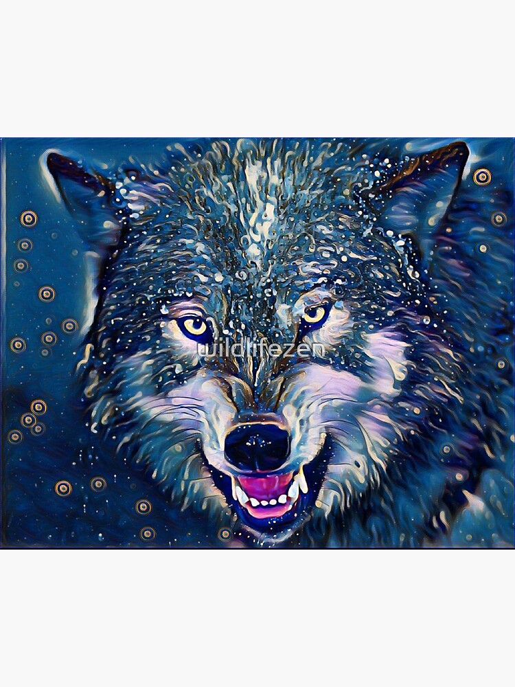 "Wolf Teeth" Sticker by wildlifezen | Redbubble