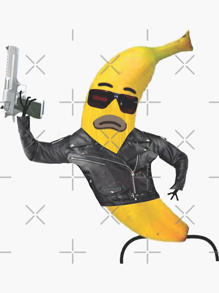 "Badass Banana biker" Sticker for Sale by Moparv8 | Redbubble