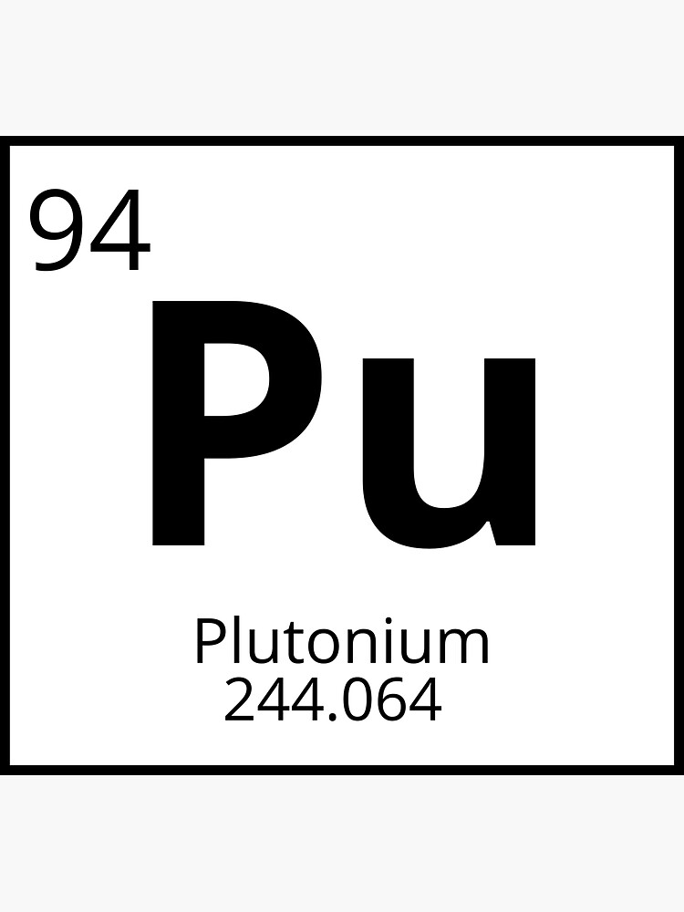 "Plutonium" Sticker for Sale by Blank02 | Redbubble