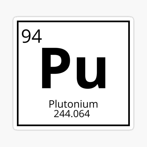 "Plutonium" Sticker for Sale by Blank02 | Redbubble
