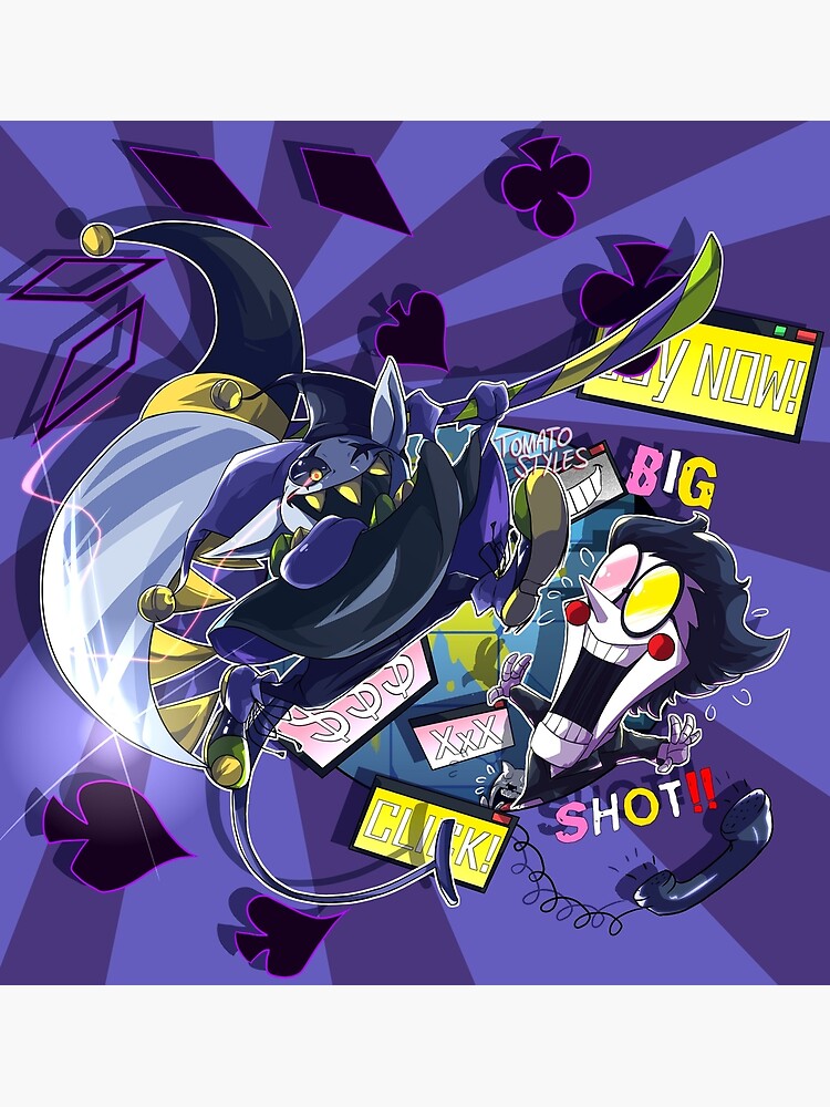 "Jevil and Spamton" Poster for Sale by TomatoStyles | Redbubble