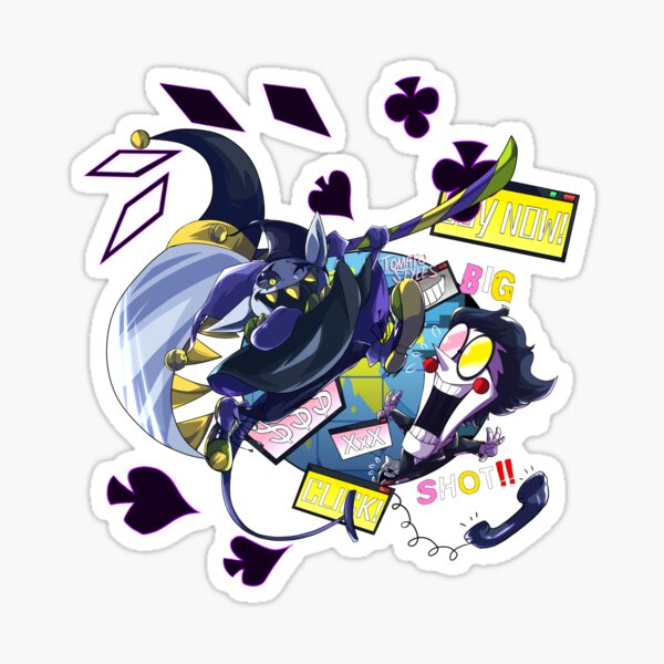 "Jevil and Spamton" Sticker for Sale by TomatoStyles | Redbubble