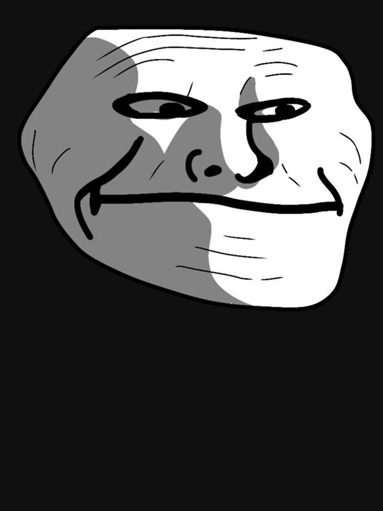 "Sad trollge face Artwork in black " T-shirt for Sale by CultPosterz ...