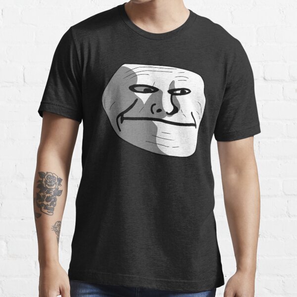 "Sad trollge face Artwork in black " T-shirt for Sale by CultPosterz ...