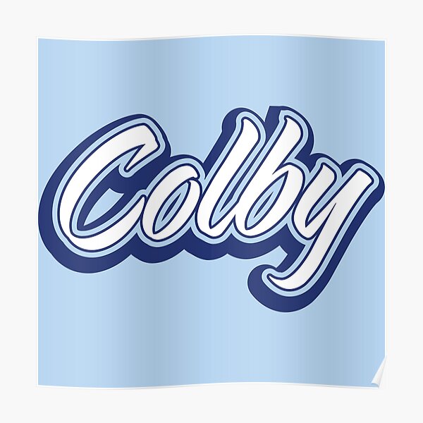 "Colby College Script" Poster for Sale by AtomicDucky | Redbubble