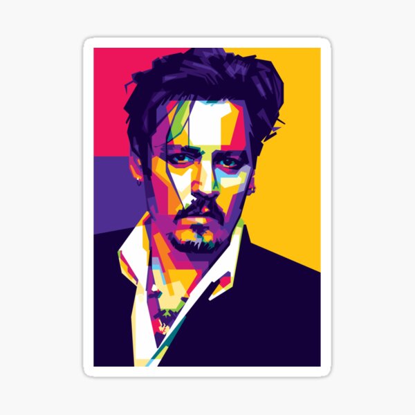 "Limited Edition - Johnny Depp In WPAP| Perfect Gift" Sticker for Sale ...
