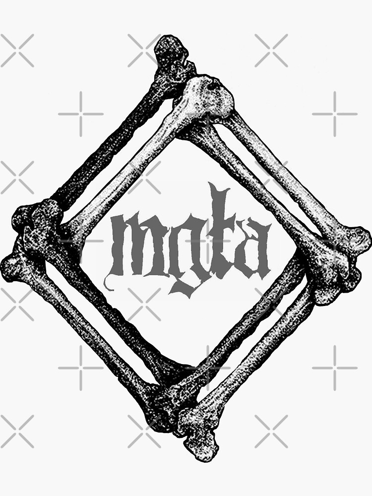"Bone Logo by MGLA Classic Old School Black Metal" Sticker for Sale by ...