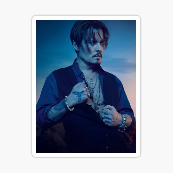 "Limited Edition - Wallpaper Johnny Depp Art| Perfect Gift" Sticker for ...