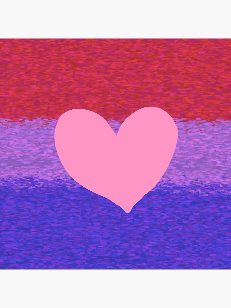 "Bi Bisexual Biromantic Heart Pride Flag Painted" Sticker for Sale by ...
