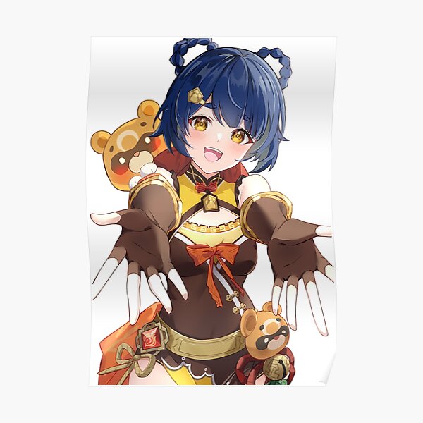 "Cute Xiangling Gouba Genshin Impact" Poster for Sale by iuanime ...