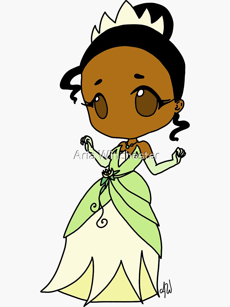 "Princess Tiana in Swamp dress" Sticker for Sale by AzureWhichcraft ...
