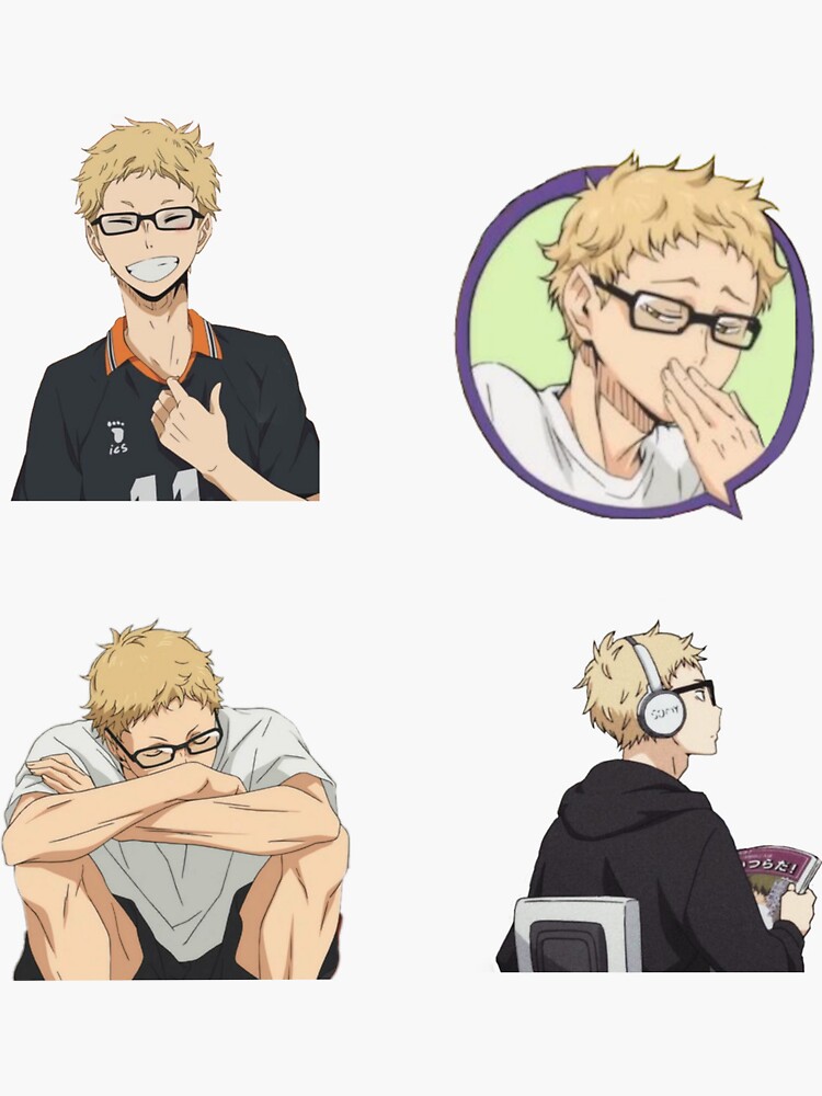 "Tsukishima Kei pack- Haikyuu pack" Sticker for Sale by popshopcorn ...