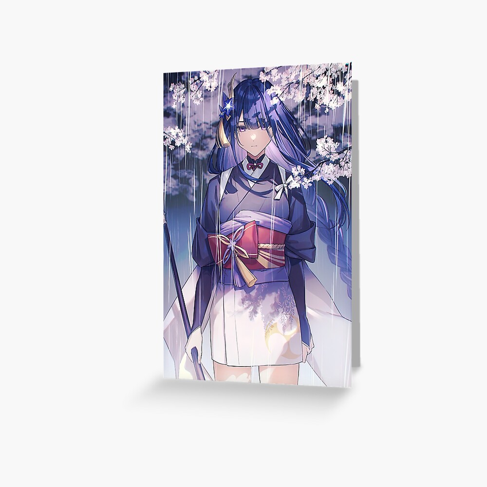 "Cute Raiden Shogun Genshin Impact" Greeting Card by iuanime | Redbubble