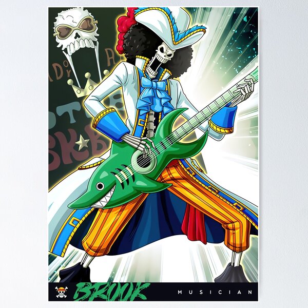 "Anime One Piece Brook" Poster for Sale by BrandyBare | Redbubble