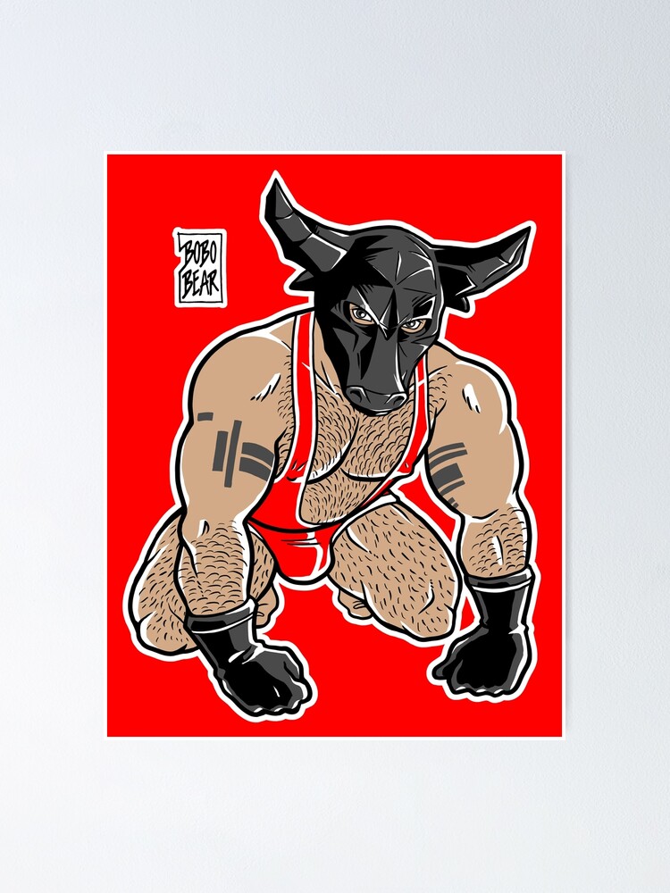 "BULL MASK" Poster for Sale by bobobear | Redbubble