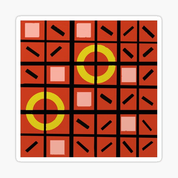 "Red Square Abstract Art" Sticker for Sale by myDigitalArt | Redbubble