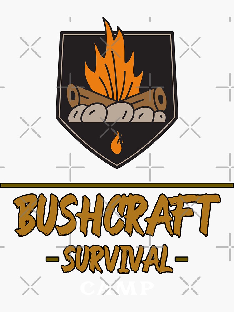 "Bushcraft Survival - Outdoor" Sticker for Sale by Vokka76 | Redbubble