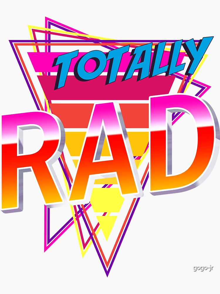 "Totally Rad 80s Costume" Sticker for Sale by gogo-jr | Redbubble