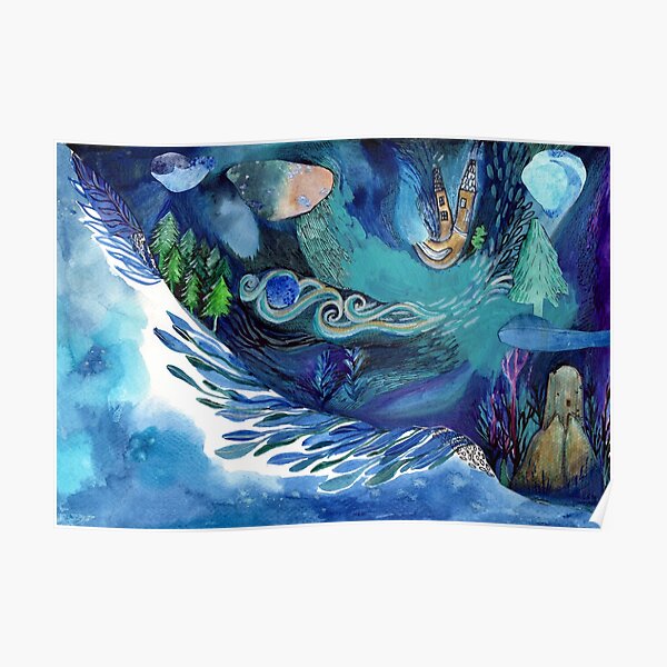 ""Deep Blue"" Poster for Sale by InSilvamMeam | Redbubble