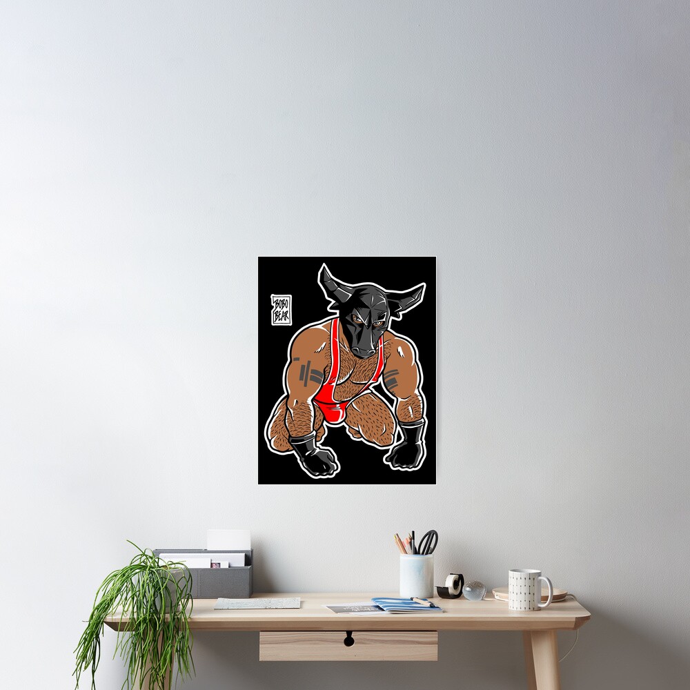"BULL MASK - Darker skin tone" Poster for Sale by bobobear | Redbubble