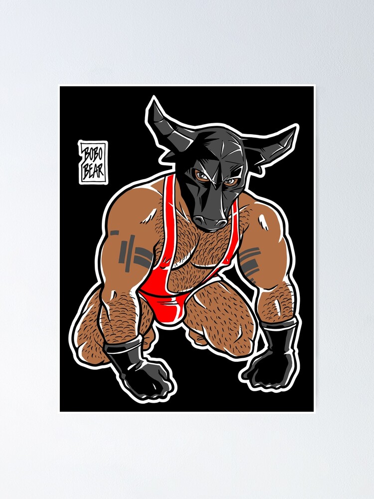 "BULL MASK - Darker skin tone" Poster for Sale by bobobear | Redbubble