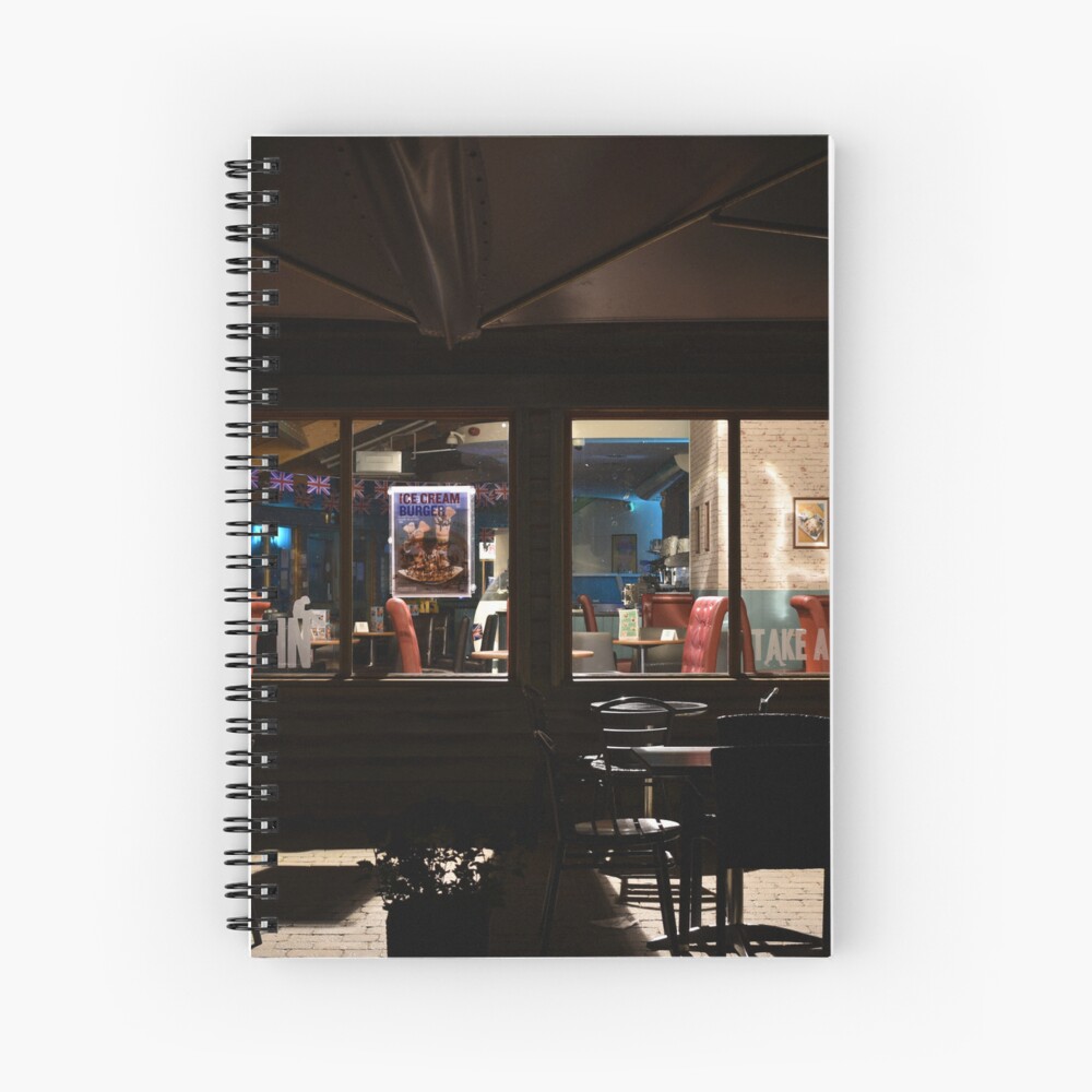 "Liminal Space, Eerie Empty Restaurant" Spiral Notebook by Watashiato ...